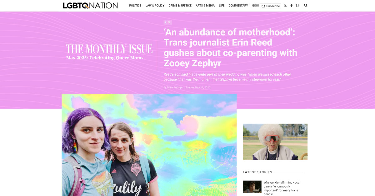 My Interview with Trans Journalist and Mom Erin Reed - Mombian